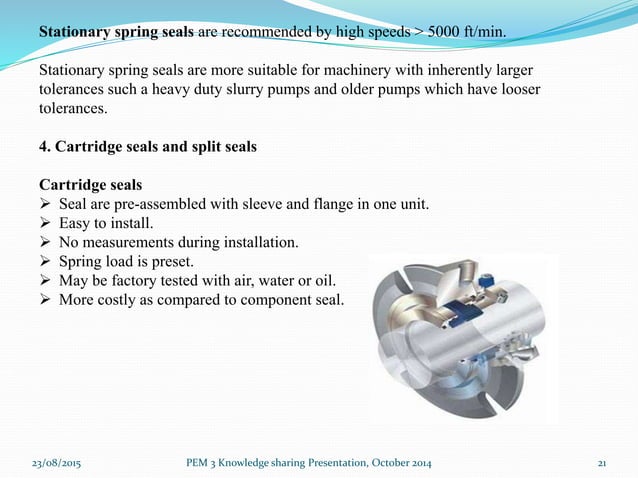 Mechanical seal presentation 1 | PPTX