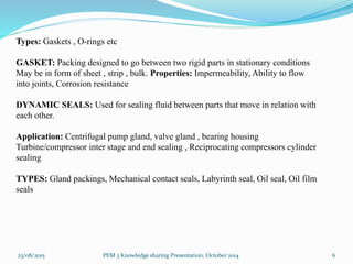 Mechanical seal presentation 1 | PPTX