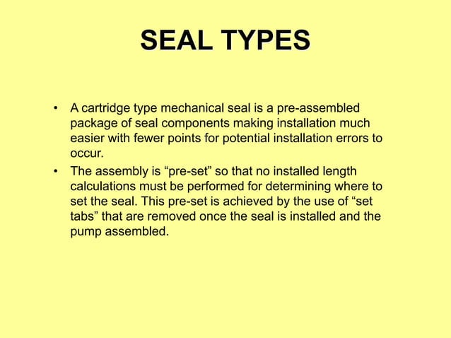 Mechanical Seals Presentation.ppt | Chemistry | Science