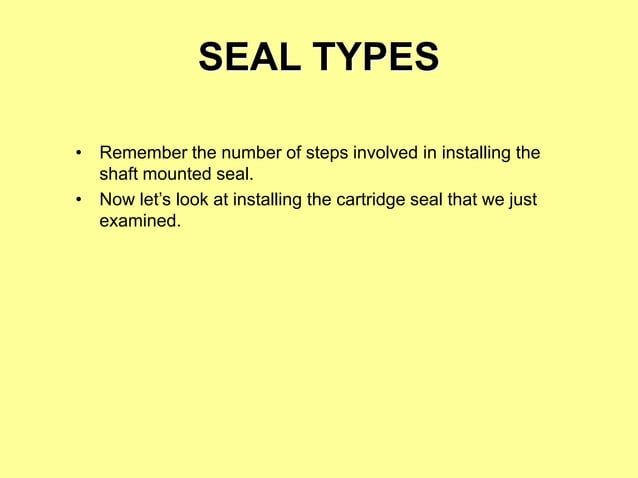 Mechanical Seals Presentation.ppt | Chemistry | Science