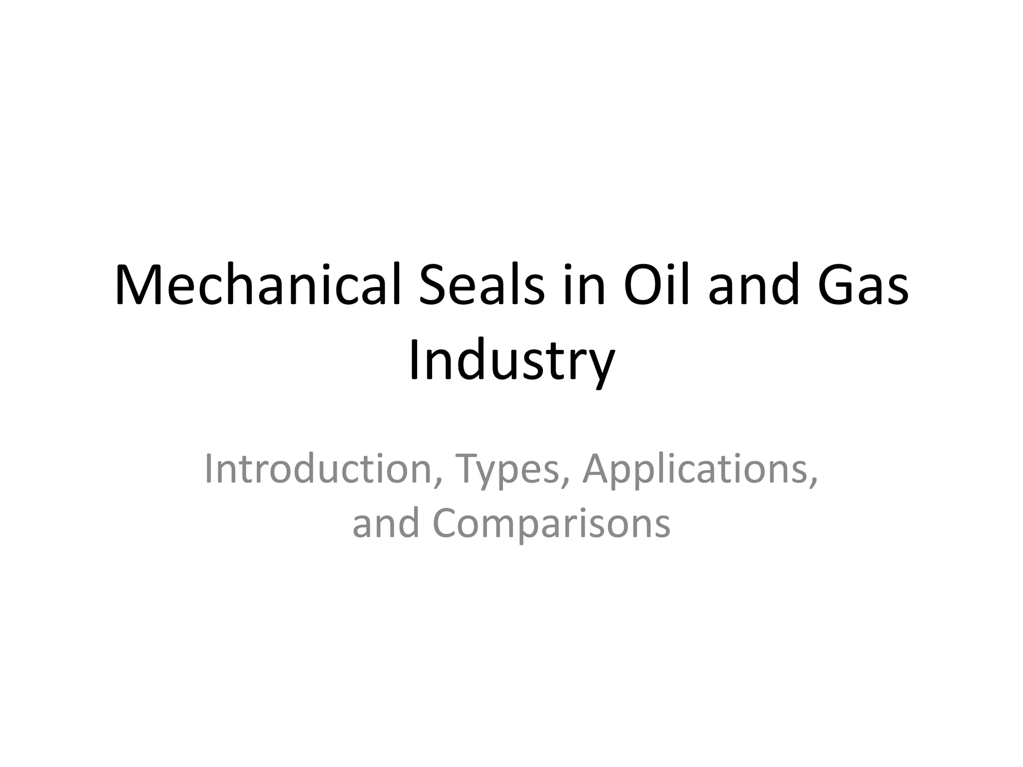 Mechanical_Seals_Presentation in mechanical engineering | PPTX