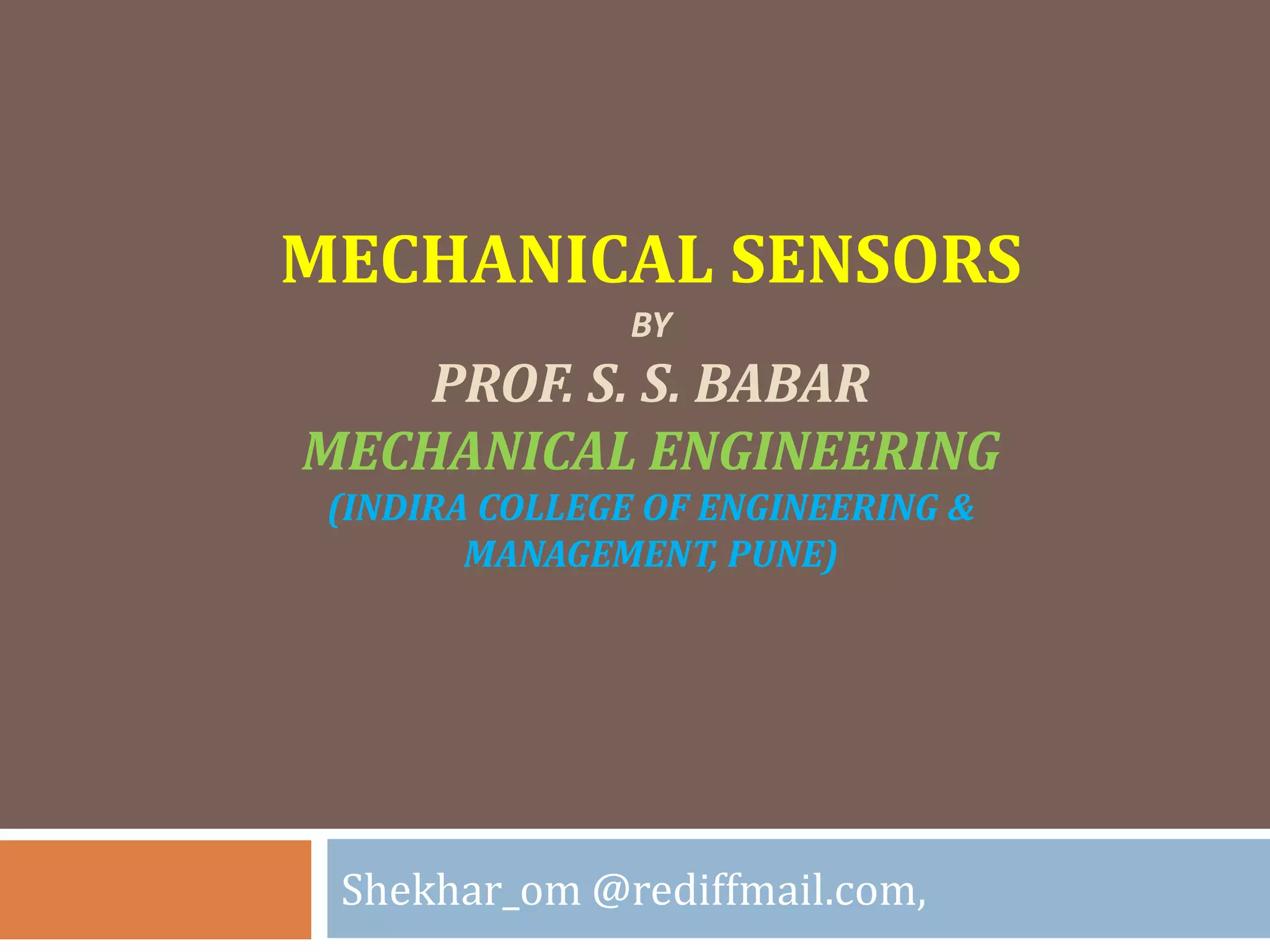 Mechanical sensors 2 | PPSX