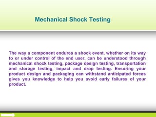 Mechanical shock testing | PPT | Physics | Science