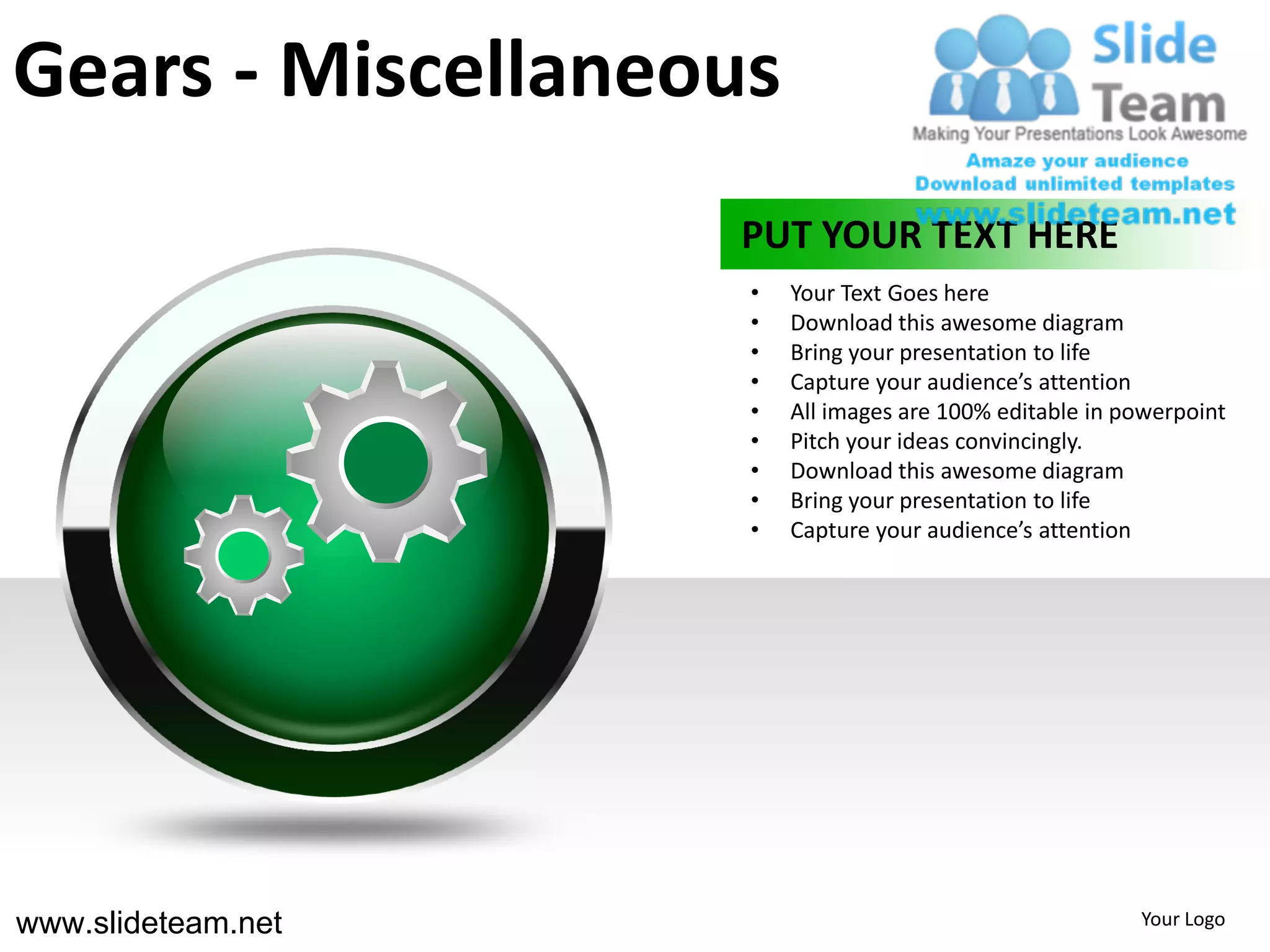 Mechanical spinning gear s misc powerpoint ppt slides. | PPT