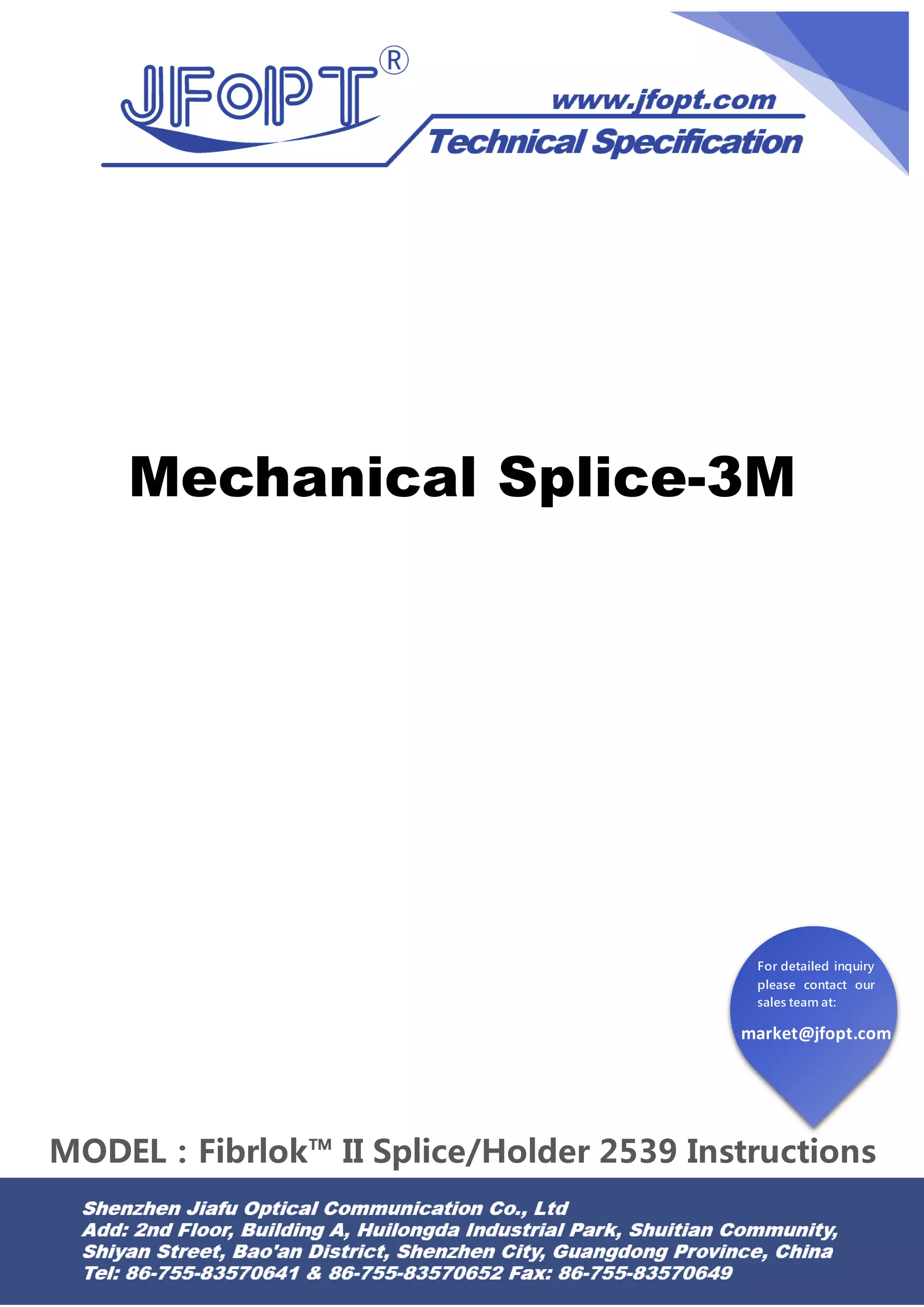 Mechanical splice 3 m | PDF