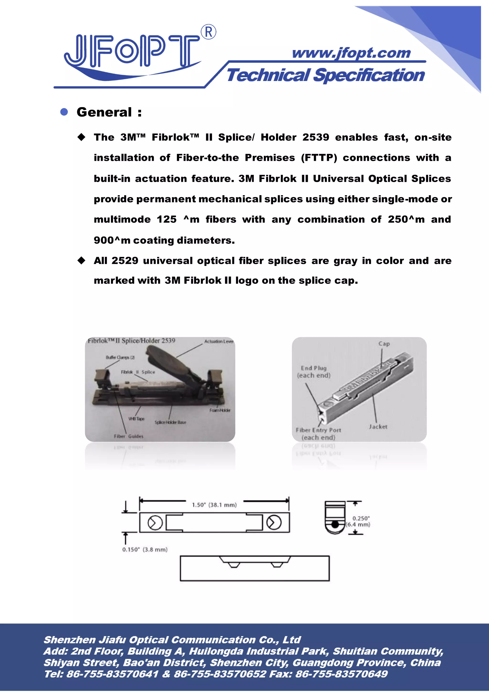 Mechanical splice 3 m | PDF