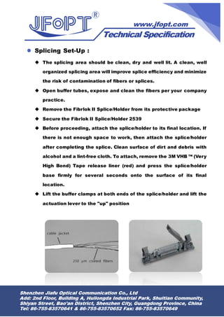 Mechanical splice 3 m | PDF