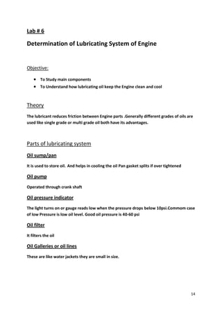 Mechanical technology lab report | PDF