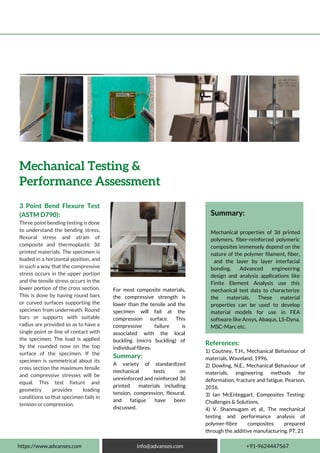 Mechanical Testing 3d Printed Parts and Materials | PDF
