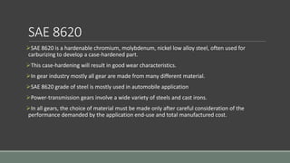 Mechanical testing and carburising of the automobile parts | PPTX