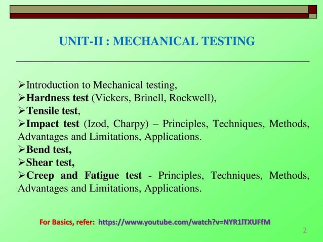 Mechanical Testing : Testing Of Materials | PDF