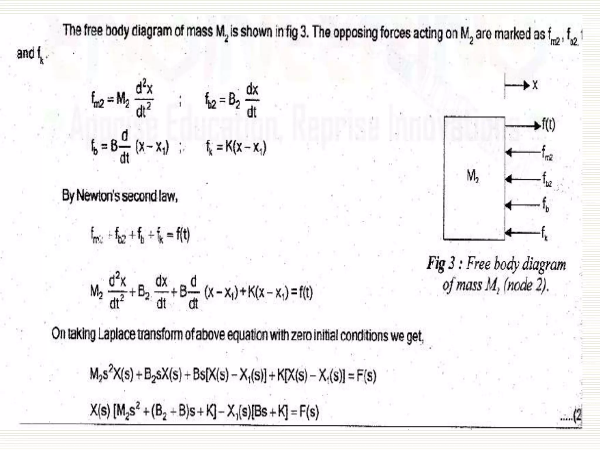 Mechanical translational rotational systems and electrical analogous ...