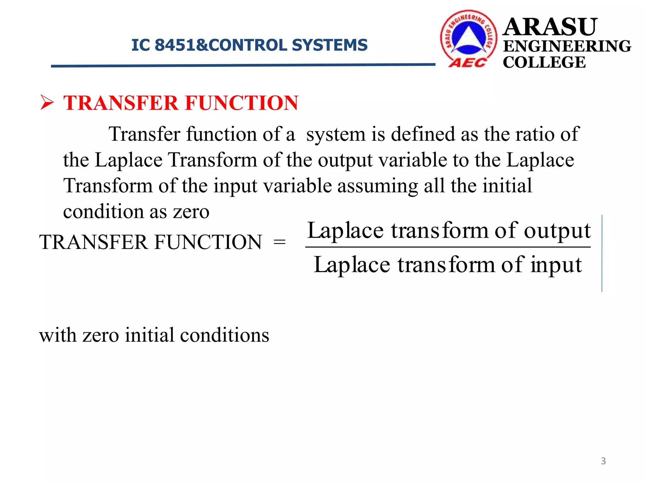 Transfer function of Mechanical translational system | PPTX