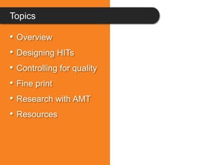 Introduction to Amazon Mechanical Turk | PPTX