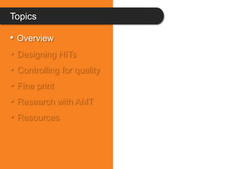 Introduction to Amazon Mechanical Turk | PPTX