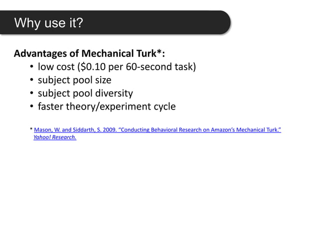 Introduction to Amazon Mechanical Turk | PPTX