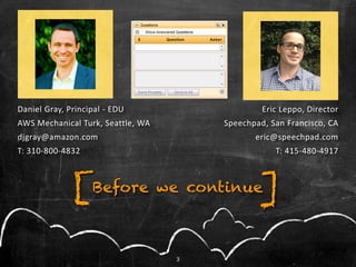 Amazon Mechanical Turk: Transcription & Captioning for On-line ...