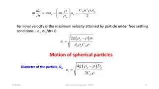 Mechanical unit operations | PPTX
