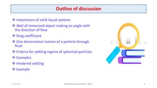 Mechanical unit operations | PPTX