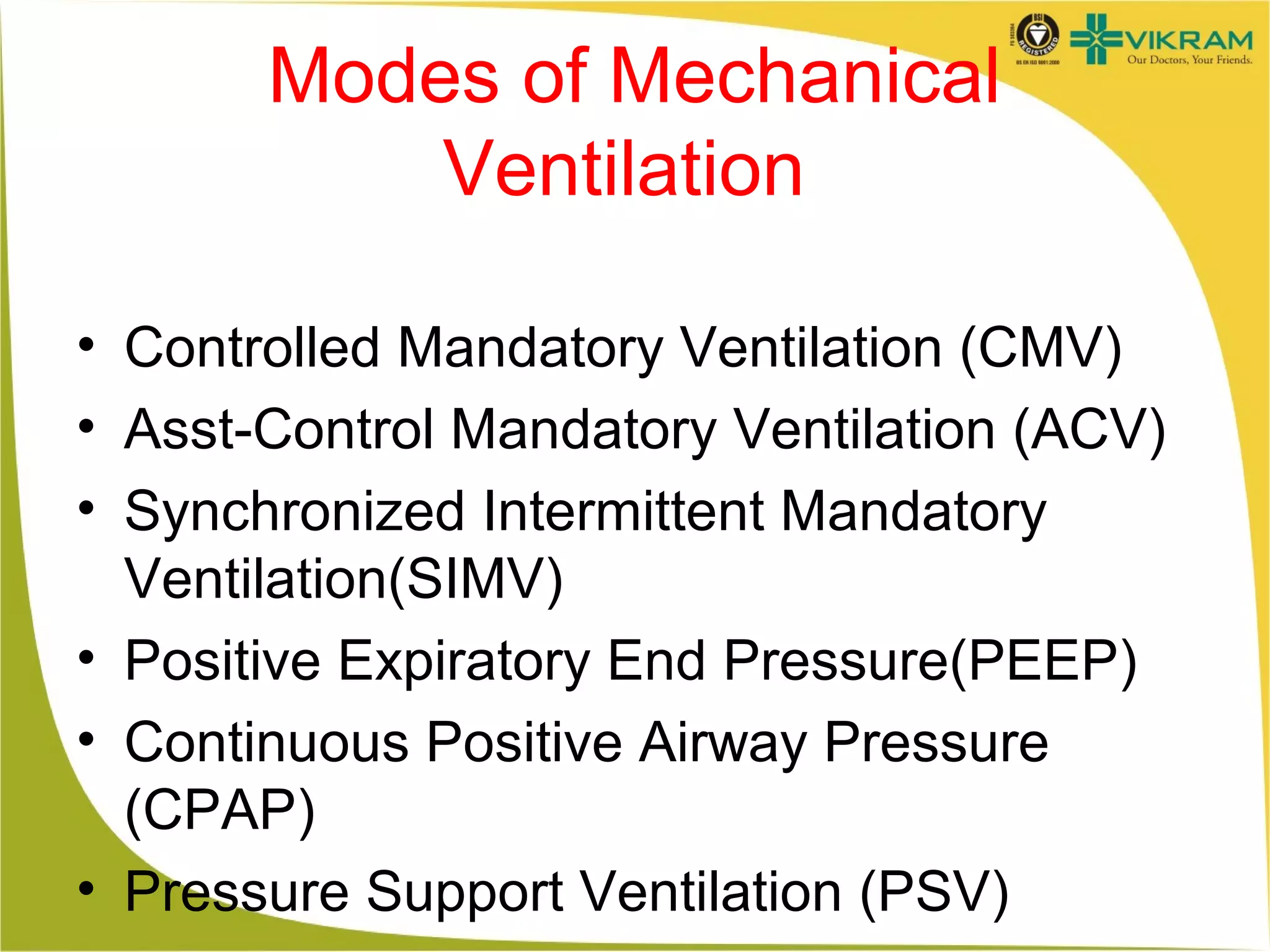 Mechanical ventilation | PPT