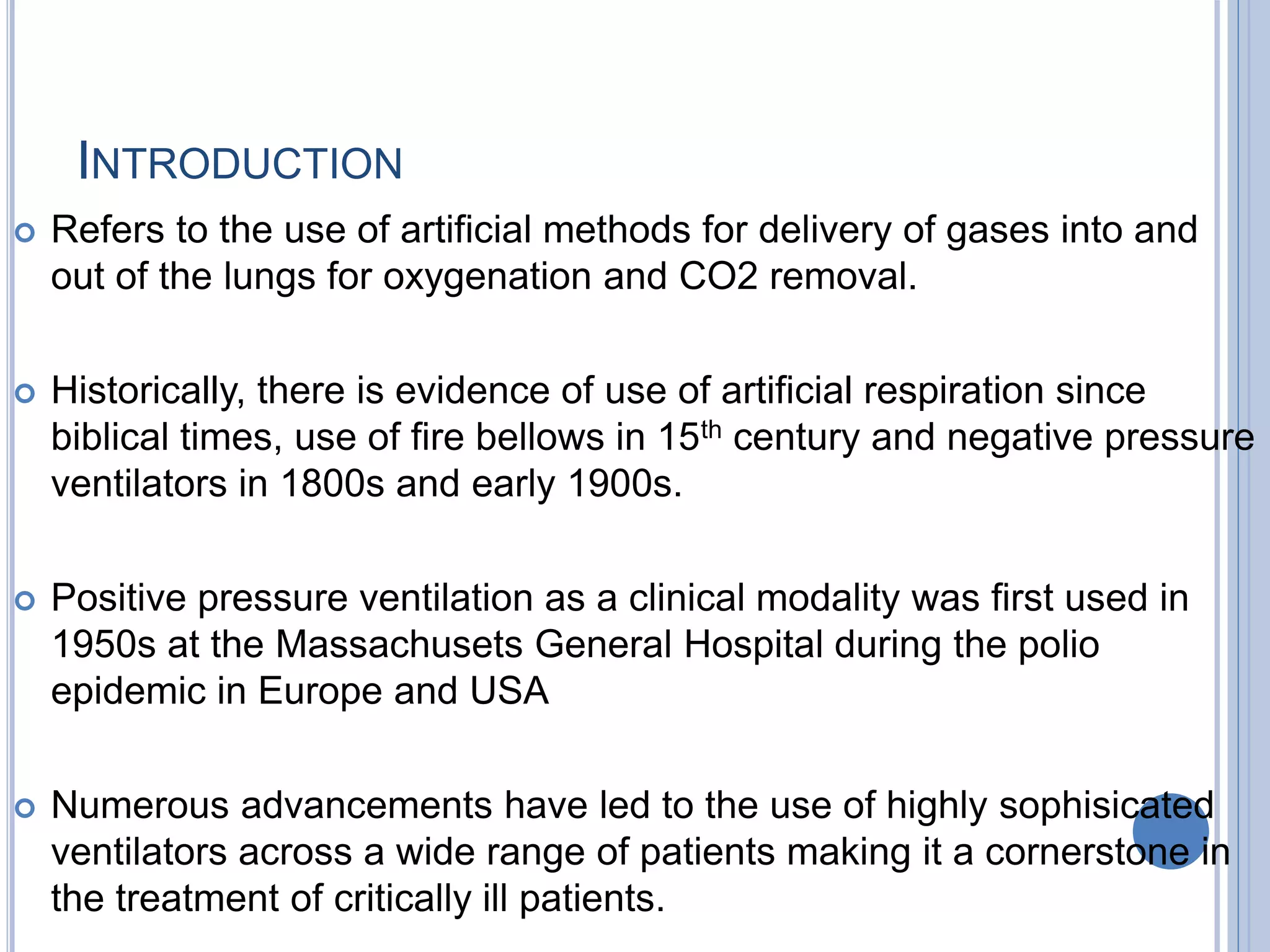 Mechanical ventilation | PPTX