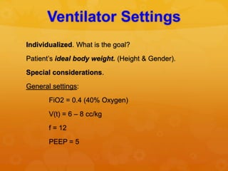 Mechanical Ventilation 101 | PPTX