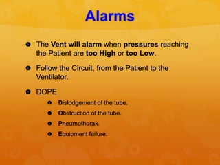 Mechanical Ventilation 101 | PPTX