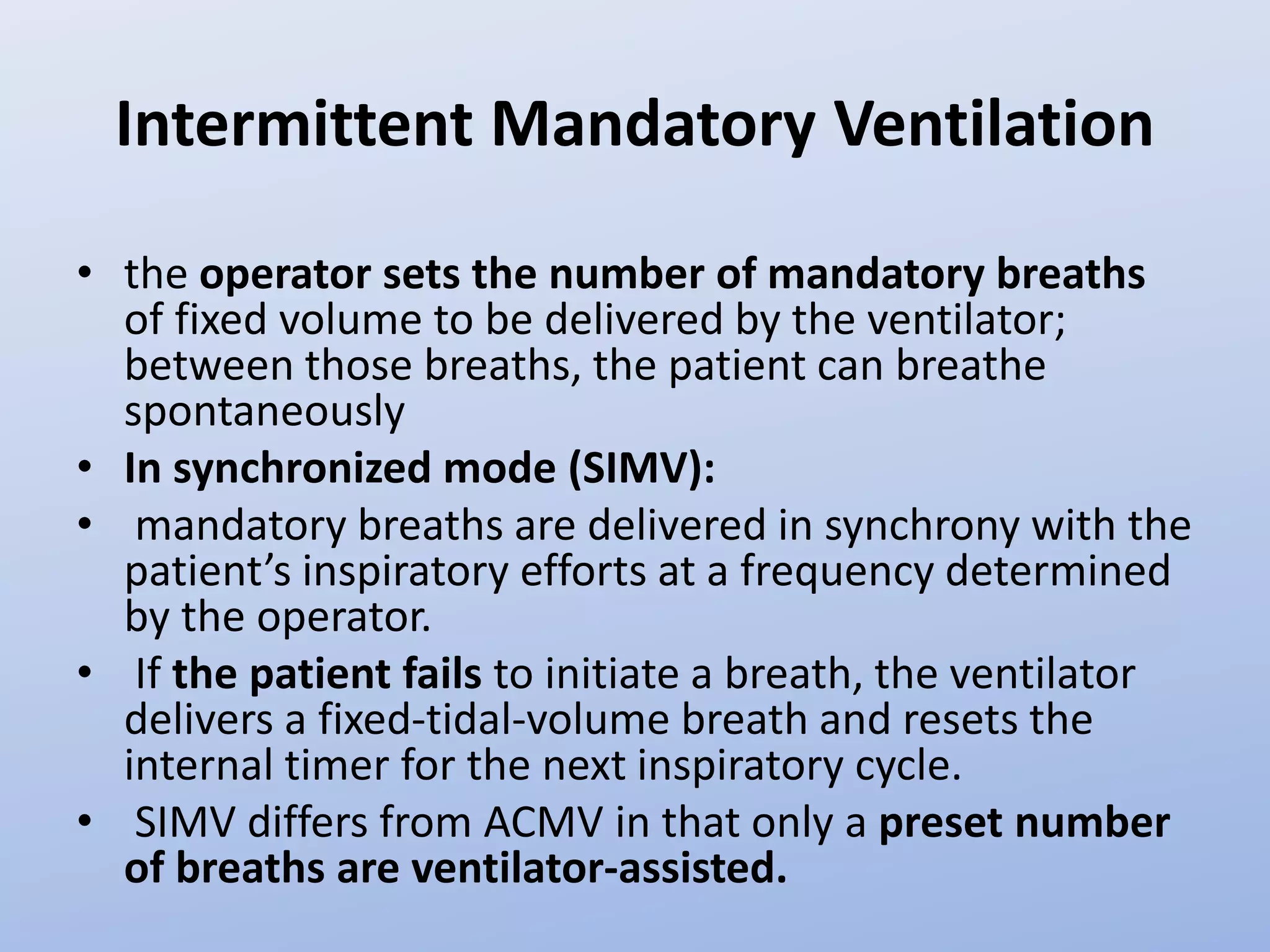 Mechanical ventilation | PPTX