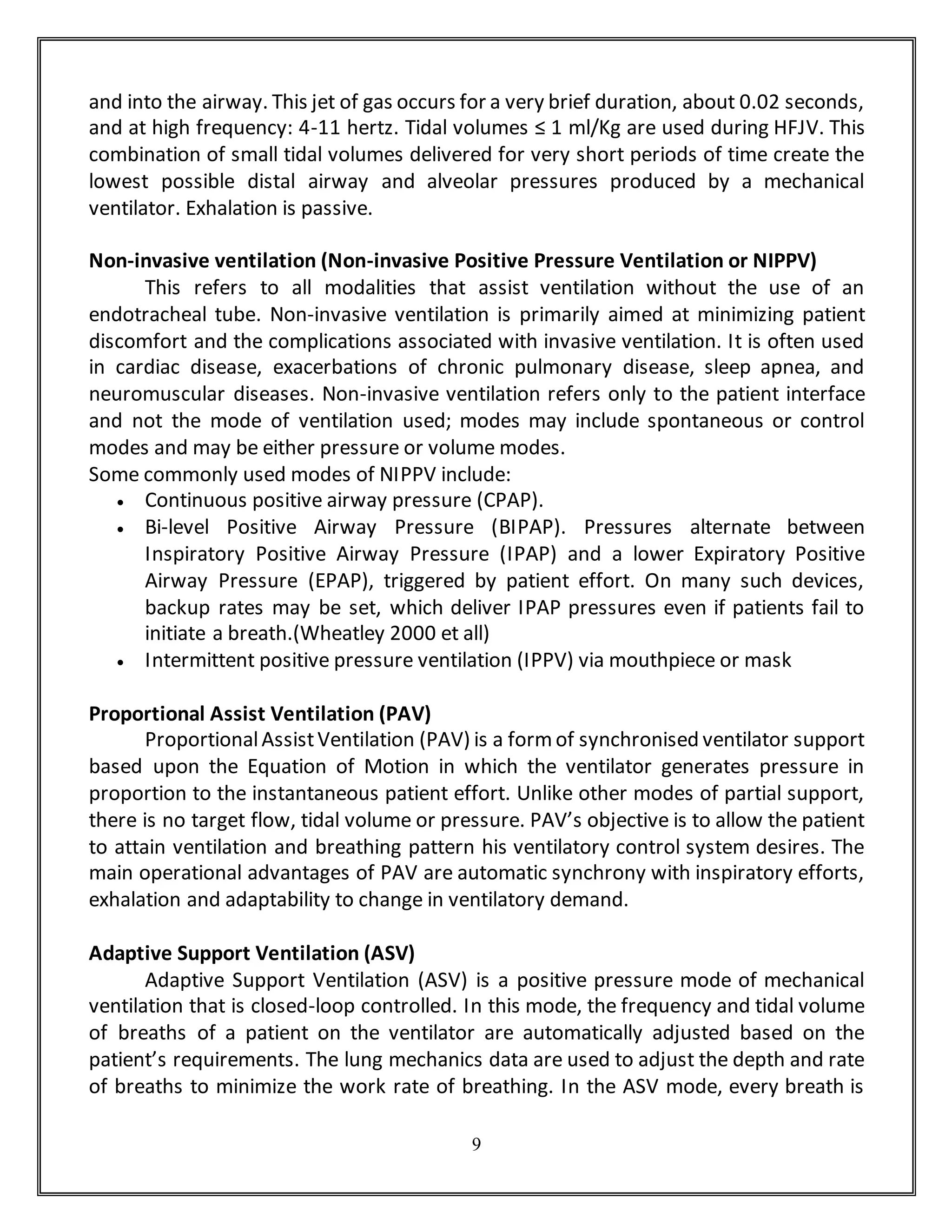 Mechanical ventilation | DOC