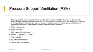 Mechanical ventilation and physiotherapy management @Dr.Muskan Rastogi ...