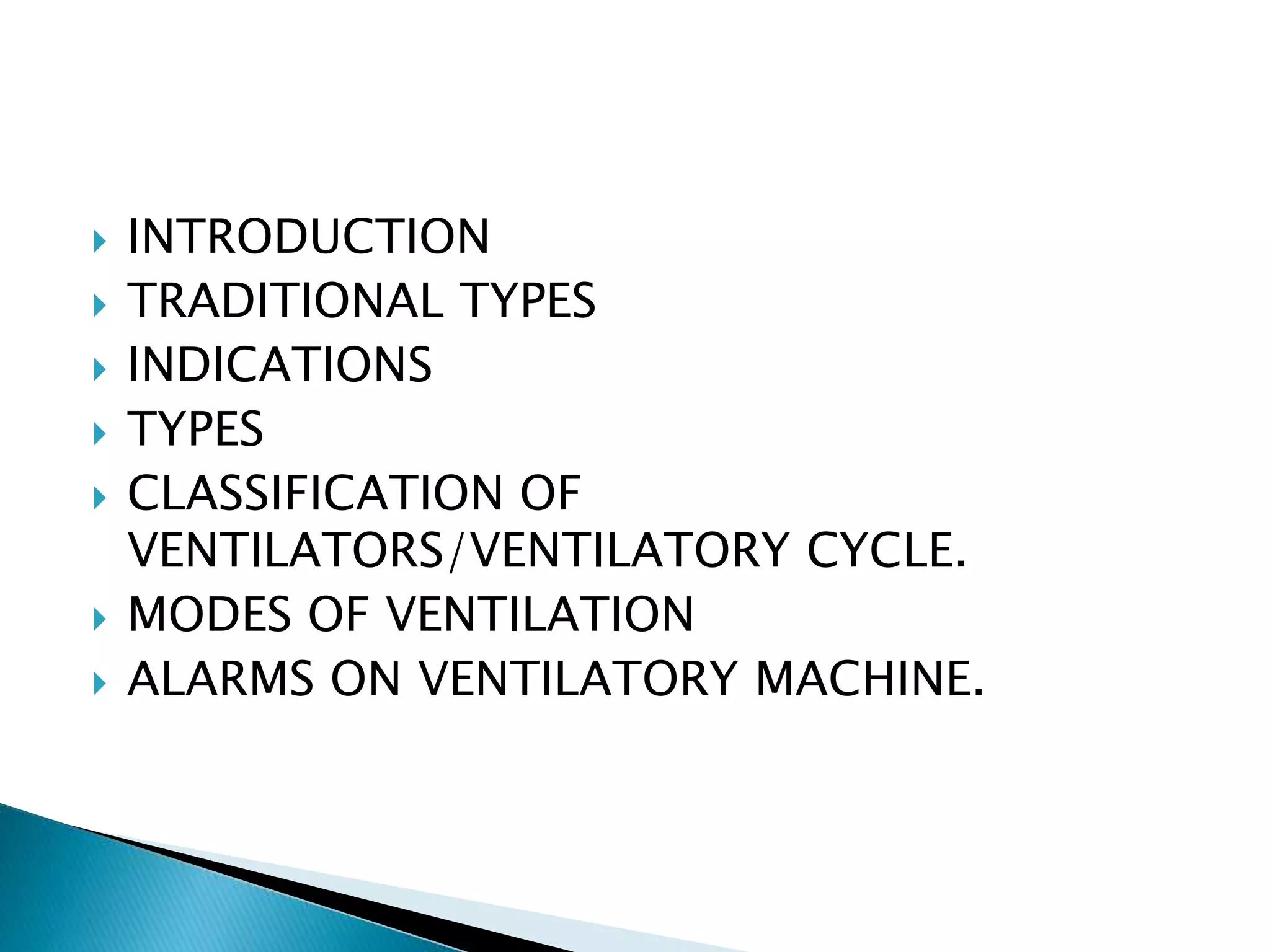 Types Of Mechanical Ventilation