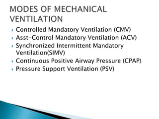 MECHANICAL VENTILATION - A BRIEF DISCUSSION.pptx | Lung and Respiratory ...