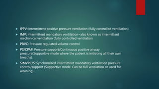 MECHANICAL VENTILATION.pptx,description inside | PPTX