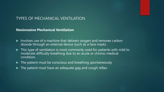 MECHANICAL VENTILATION.pptx,description inside | PPTX