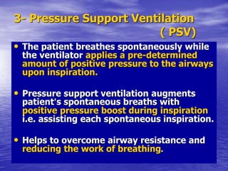 MECHANICAL VENTILATION.ppt.............. | PPT