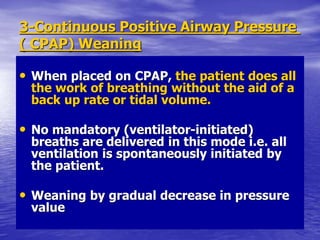 MECHANICAL VENTILATION.ppt.............. | PPT