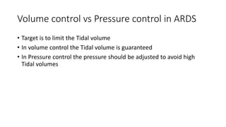 Mechanical ventilation 5 ards | PPT