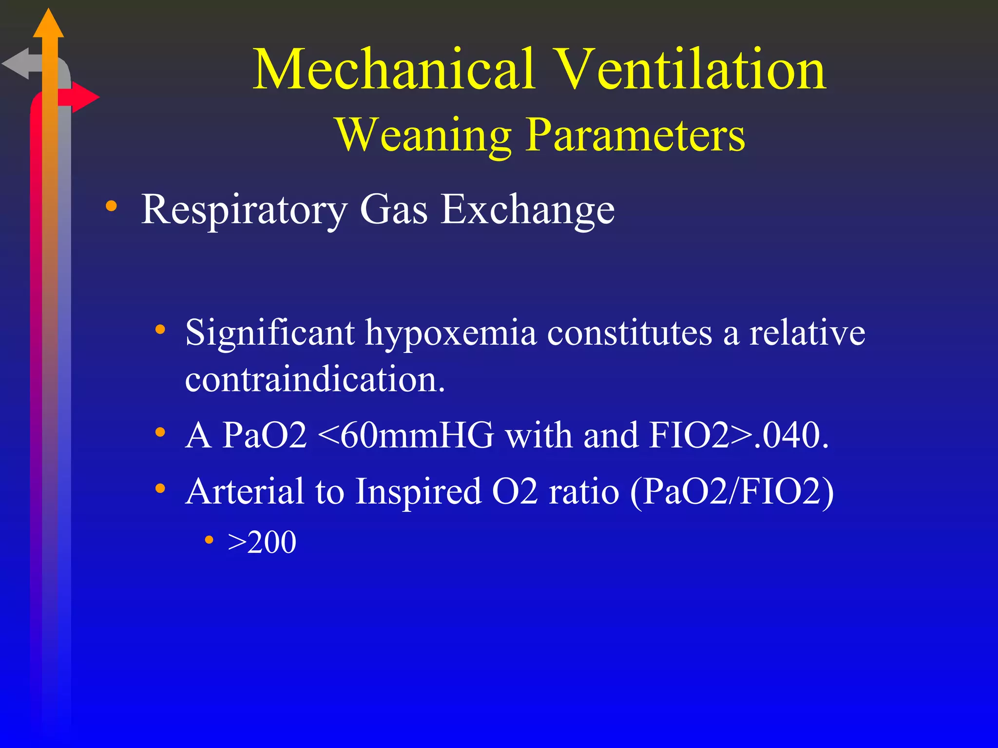 Mechanical Ventilation Weaning From Mechanical Ventilation | PPT