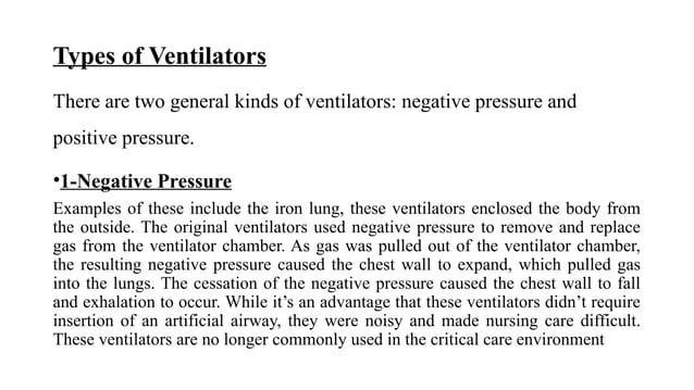 mechanical ventilation for nurses(1).pptx | Lung and Respiratory Health ...