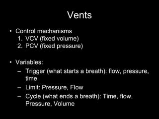 Intro to Mechanical Ventilation for Residents | PPTX
