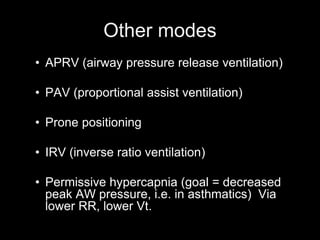 Intro to Mechanical Ventilation for Residents | PPTX