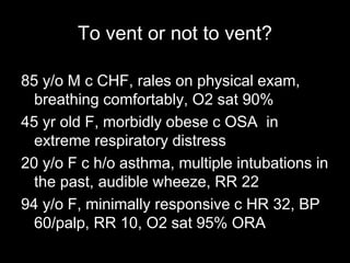 Intro to Mechanical Ventilation for Residents | PPTX