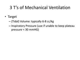 Mechanical ventilation basics | PPTX