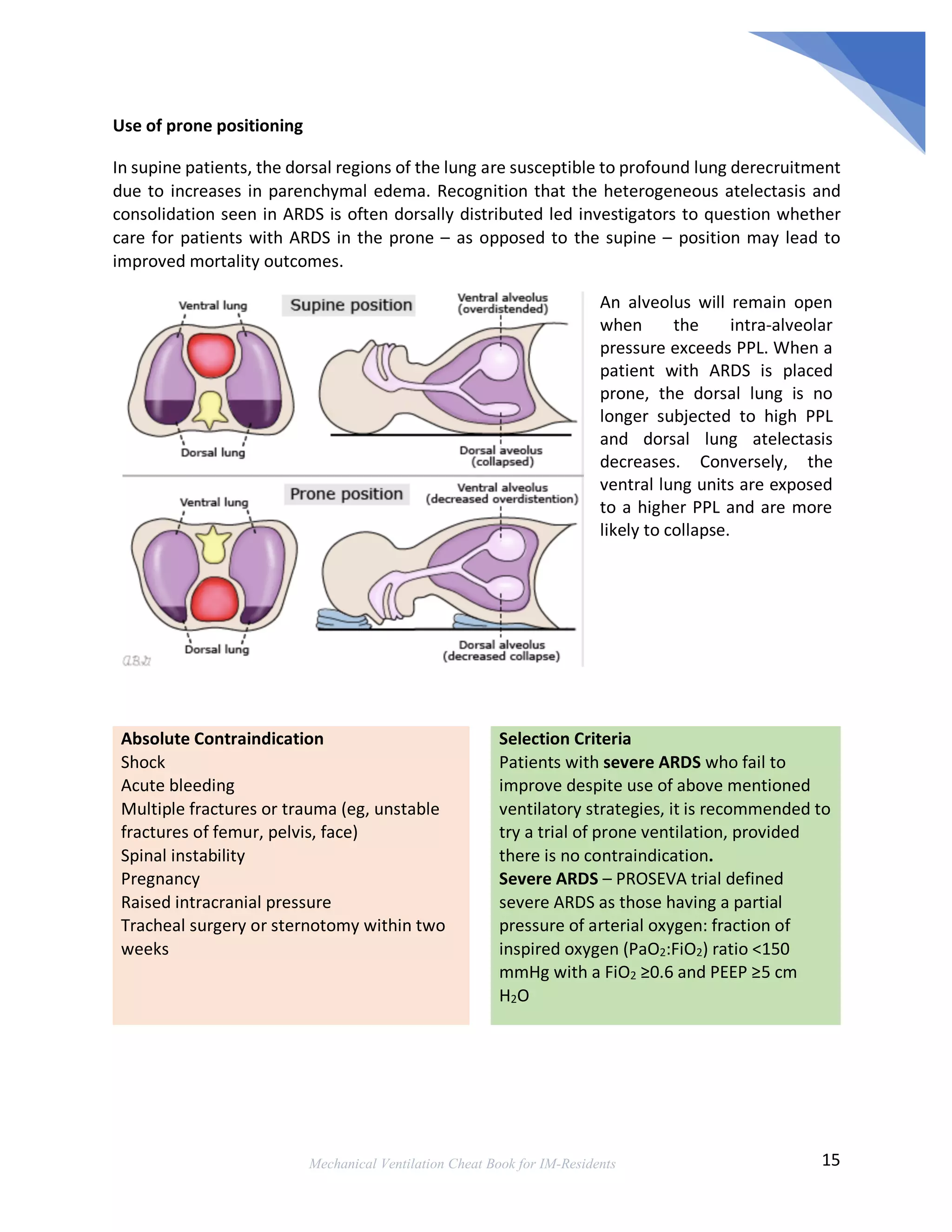 Mechanical Ventilation Cheat Book for Internal Medicine Residents | PDF