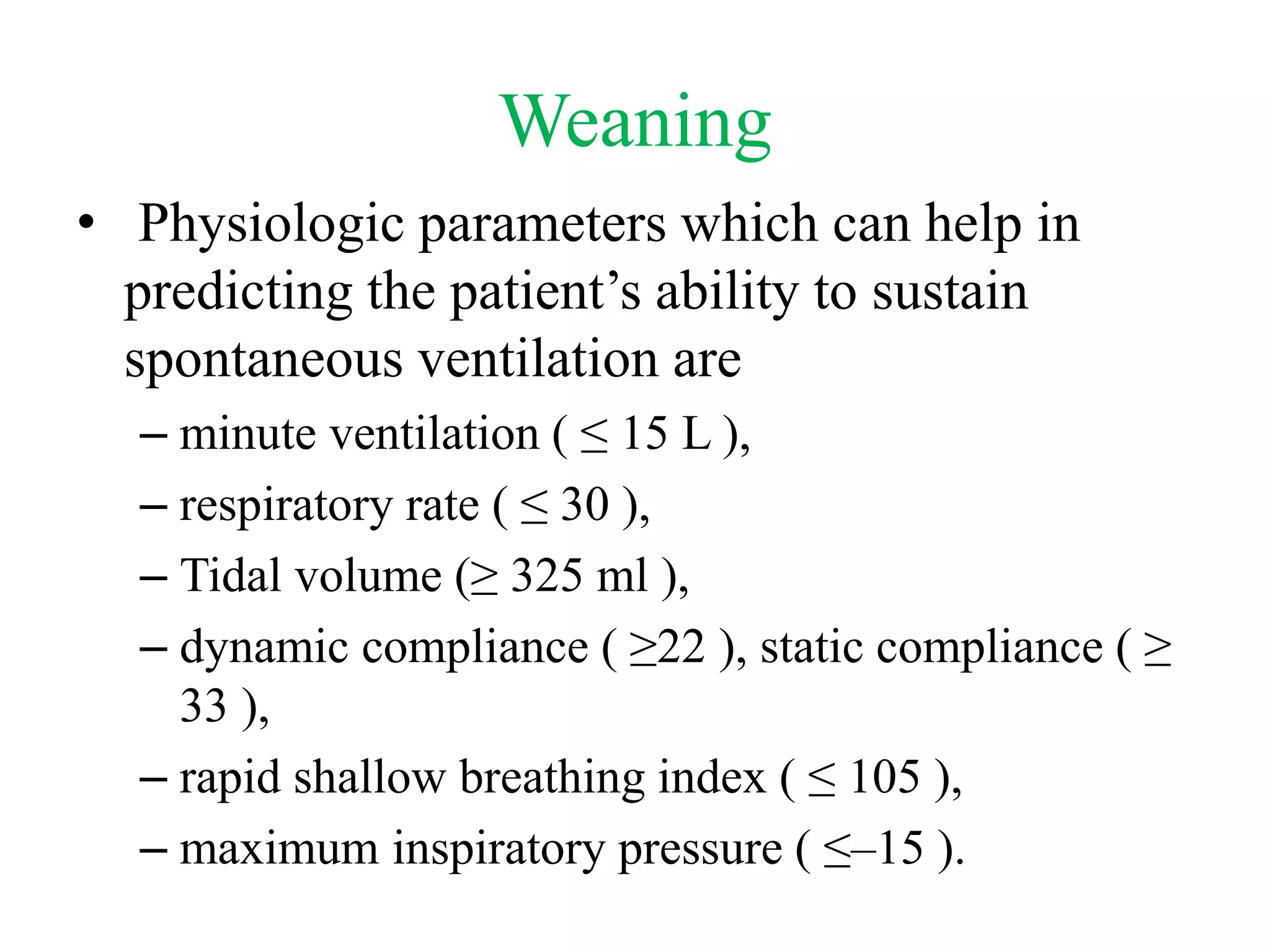 Mechanical ventilation in obstructive airway diseases | PPTX