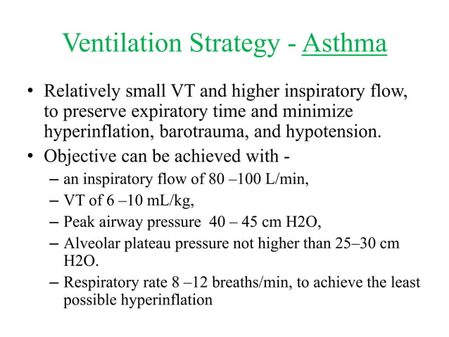 Mechanical ventilation in obstructive airway diseases | PPTX