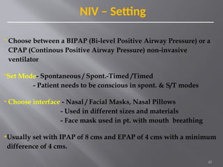 mechanical ventilation part 2 PRESENTATION | PPTX