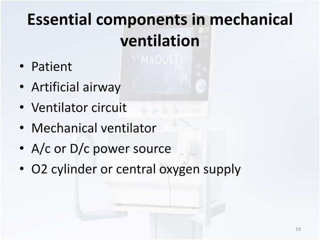 Mechanical ventilation ppt | PPTX