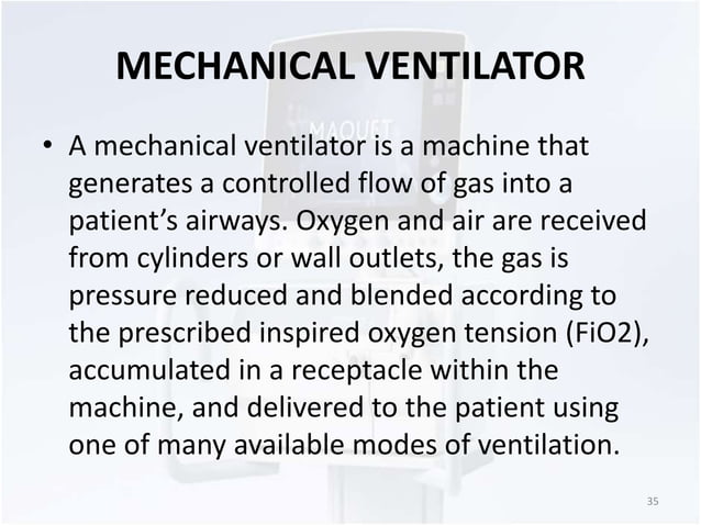 Mechanical ventilation ppt | PPTX