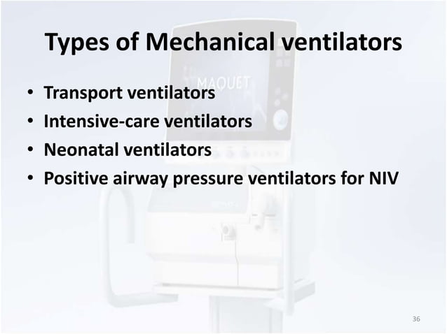 Mechanical ventilation ppt | PPTX